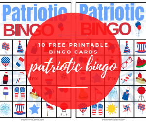 Patriotic Bingo Cards game Free Printable » The Denver Housewife