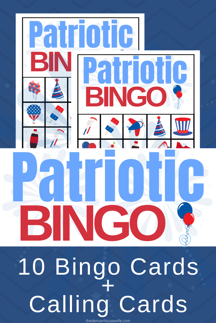 Patriotic Bingo Cards game Free Printable » The Denver Housewife